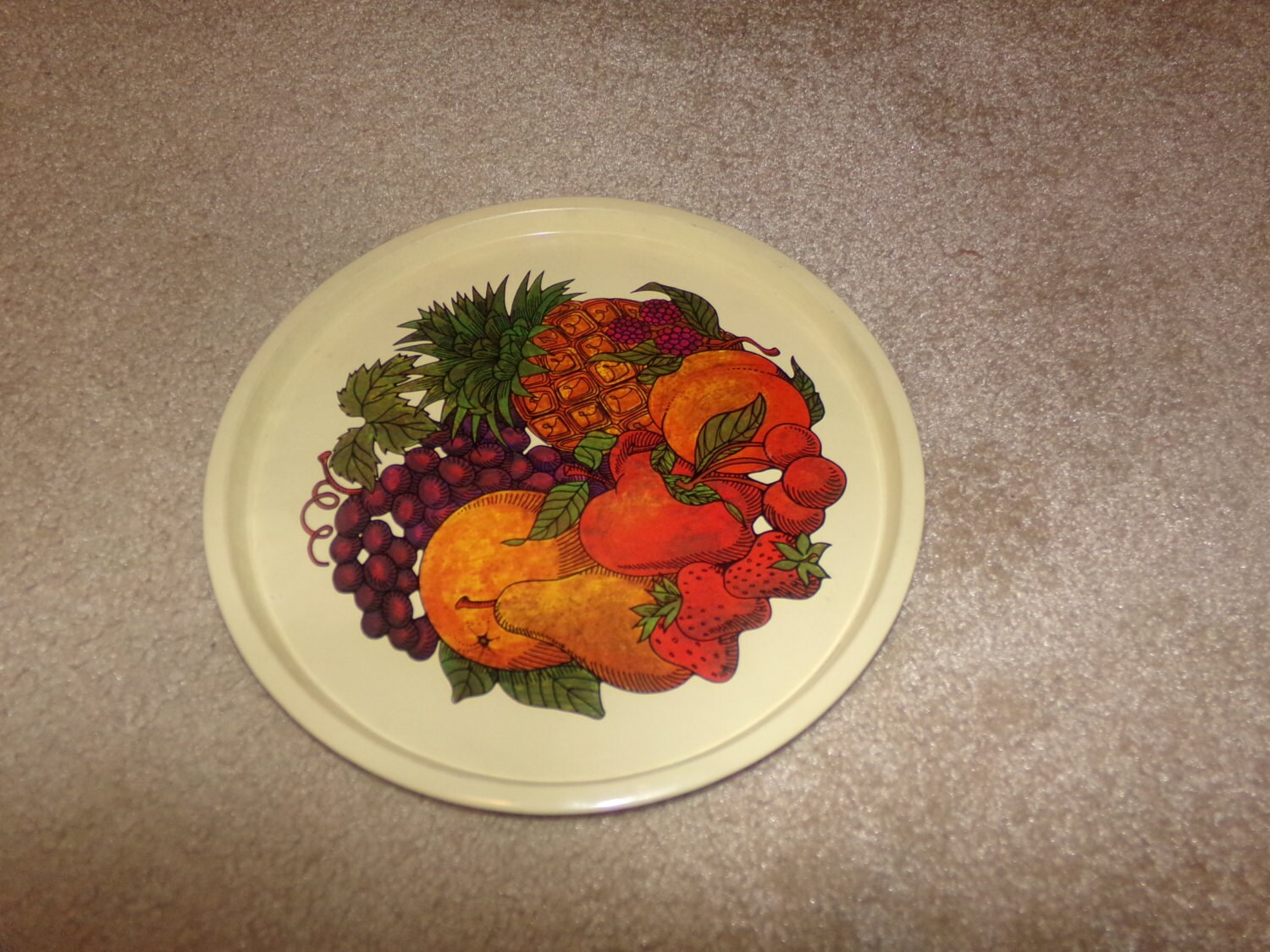 Round “Elite” Fruit Pattern Serving Tray – Haute Juice
