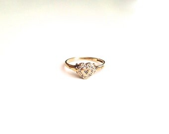 Diamond chip ring | Etsy