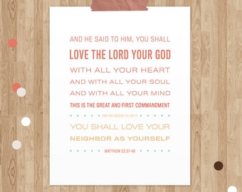 Popular Items For Greatest Commandment On Etsy