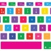 Multicolor Macbook Keyboard Decal Stickers