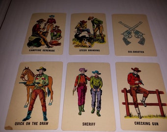 Vintage Cowboy and Indian playing cards made in the 1950's-Sheriff