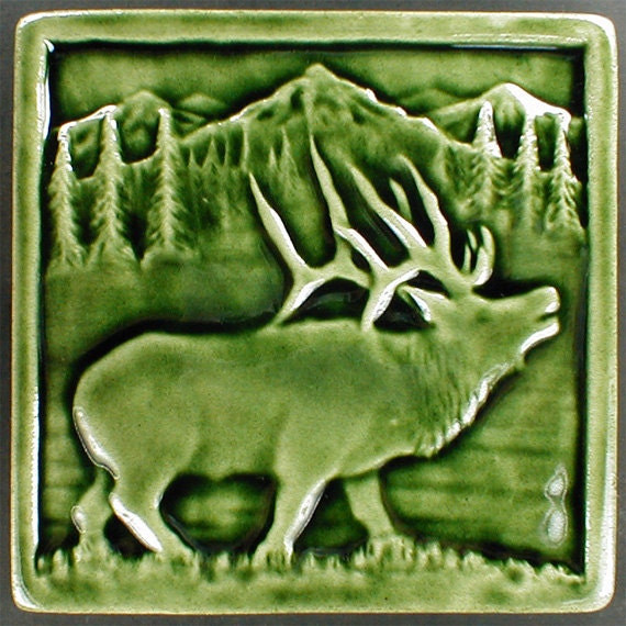 Decorative ceramic wall tiles by CampbellTileworks on Etsy