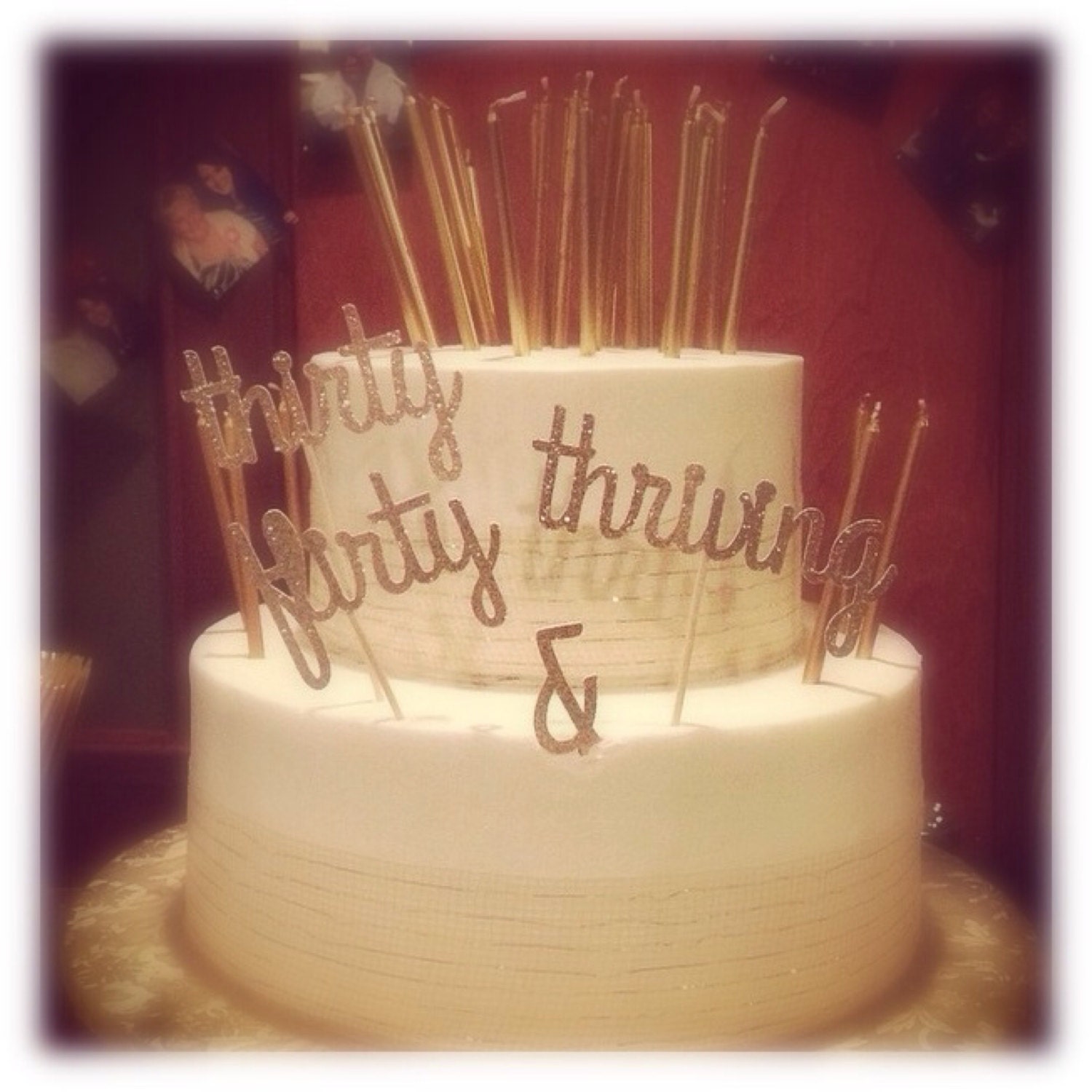 30th Birthday Cake Topper Thirty Flirty And Thriving