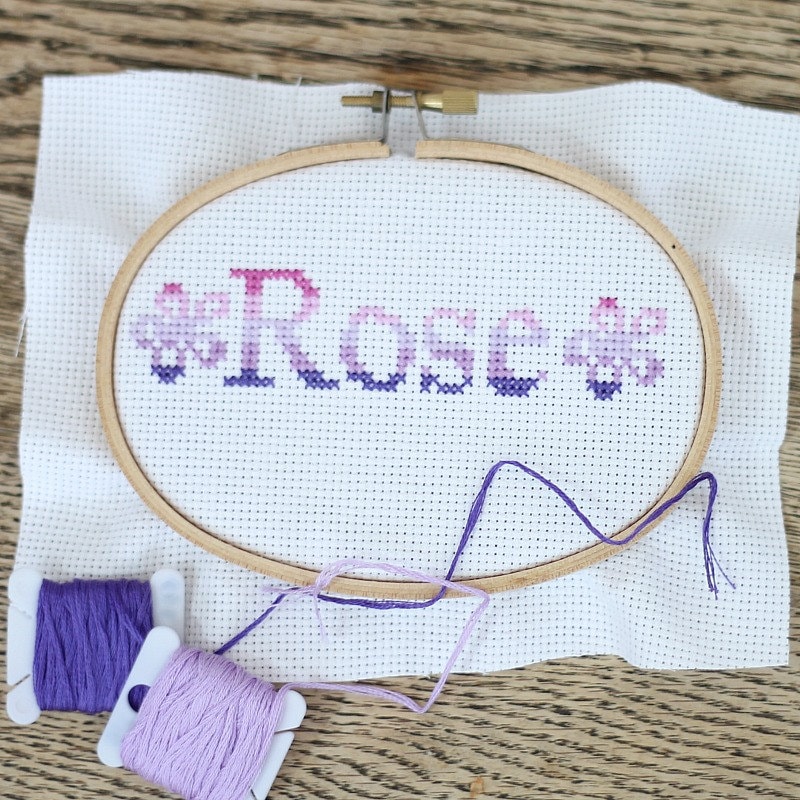Custom Cross Stitch Name Pattern: 6 Letter Names or LESS