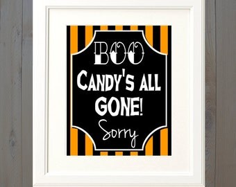 Unique halloween candy sign related items | Etsy