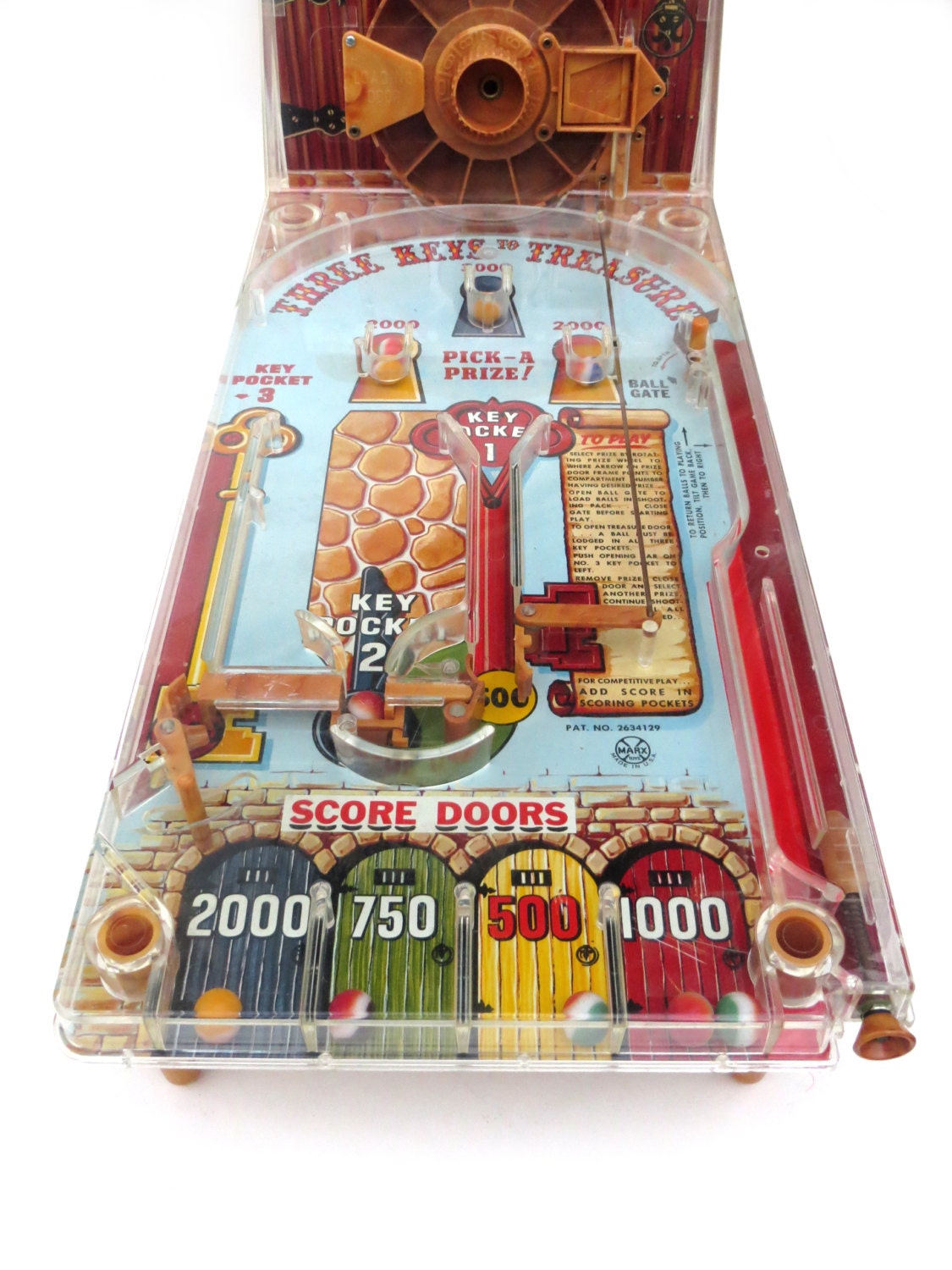 1960s Marx Bagatelle Pinball Marble Game 22 Long Three