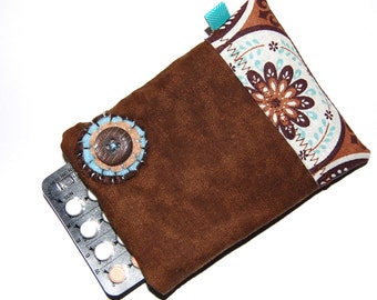 Pill Case, Birth Control Pill Case, Pill Sleeve, Small Pill Sleeve ...