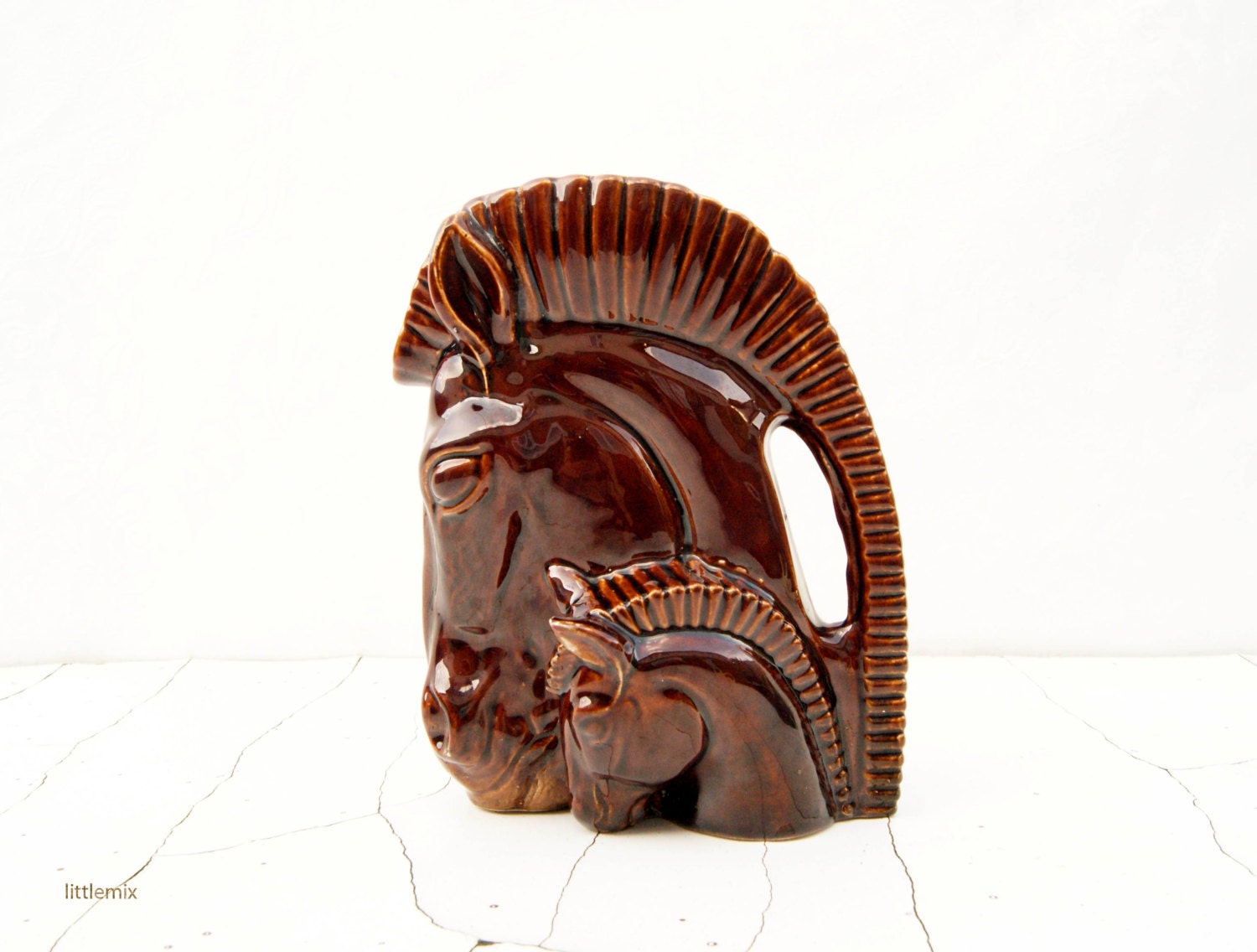 Vintage Rare Thomas Cone England Glazed Brown Horse Jug/Pitcher – Haute ...