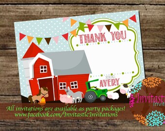 Farm theme thank you | Etsy