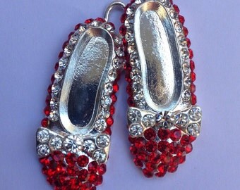 Items similar to Ruby Red Slipper Charm Necklace on Etsy