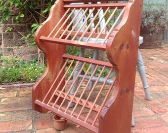 SOLD Penny pine plate rack