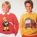 Fireman Sam knitting pattern sweaters for children and adults