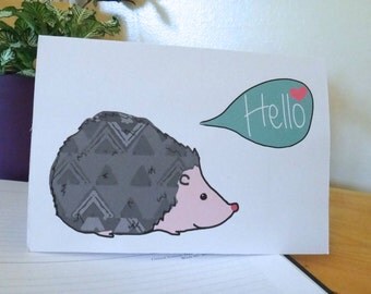 Popular items for hedgehog cards on Etsy