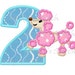 Princess birthday number 1 applique machine by WendysStitch