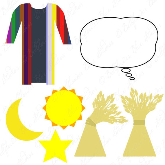 Joseph Digital Clipart: The Coat of Many Colors