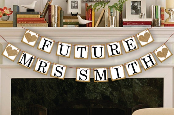 Future Mrs Banner - Bridal Shower Photo Prop - Wedding Sign - Wedding ...