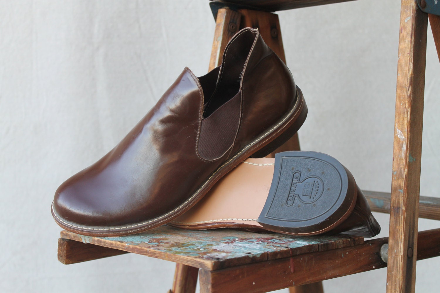 Rich Chocolate Brown Leather Loafer Men Shoe Slip-on Style Biltrite ...