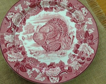 Popular items for red transferware on Etsy