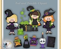 Unique witch clipart related items | Etsy