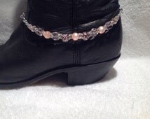 Boot bling simple pink chain 134
