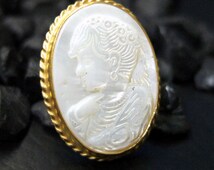 Popular items for carved shell ring on Etsy