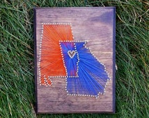 Popular items for two state string art on Etsy