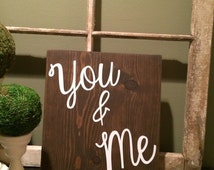 Popular items for you and me sign on Etsy