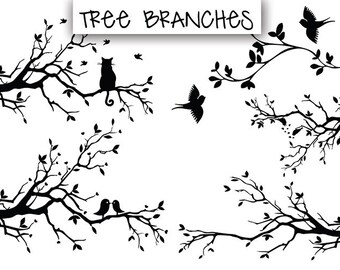 Popular items for tree branch clipart on Etsy