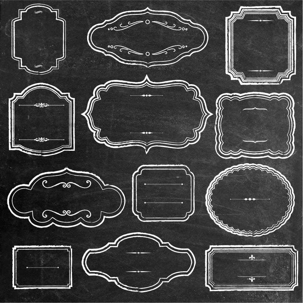 Rustic Chalkboard Background Clip Art