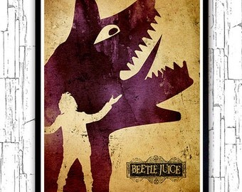 Tim Burton Collection Minimalist Poster Set / Beetlejuice