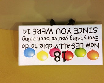 Funny 18TH Birthday Plaque,Sign Ideal Gift For 18TH Birthday,Handmade ...