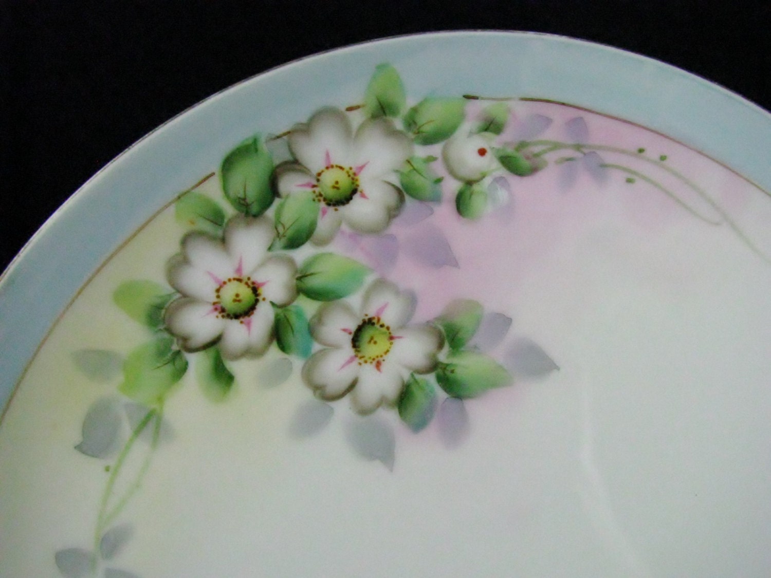 Antique Nippon Hand Painted Porcelain China Dinner Serving Plate 9 Inch ...