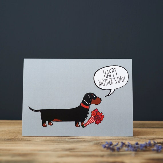Dachshund / Sausage Dog Mother's Day card