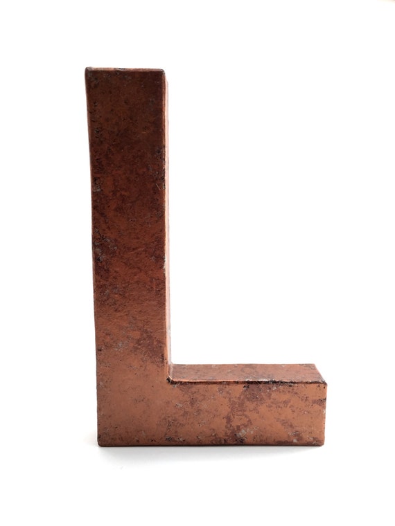 Faux Metal Letters Copper Hammered Copper by TheEleventhLetter