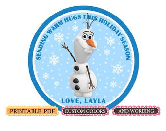 Popular items for olaf thank you tag on Etsy
