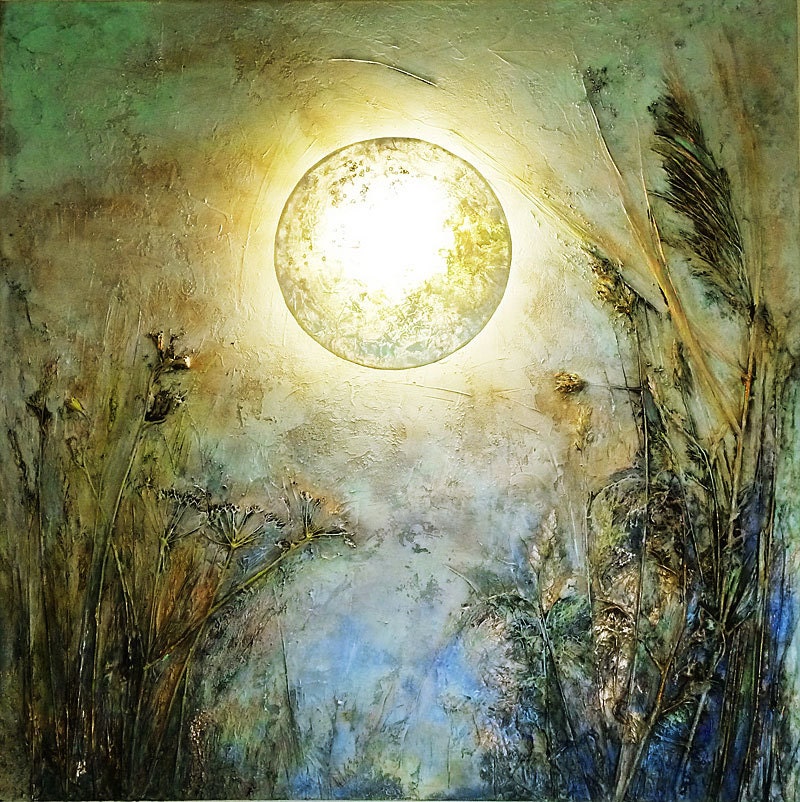 Full Moon LED Light Installation Acrylic on by Lichtgebilde