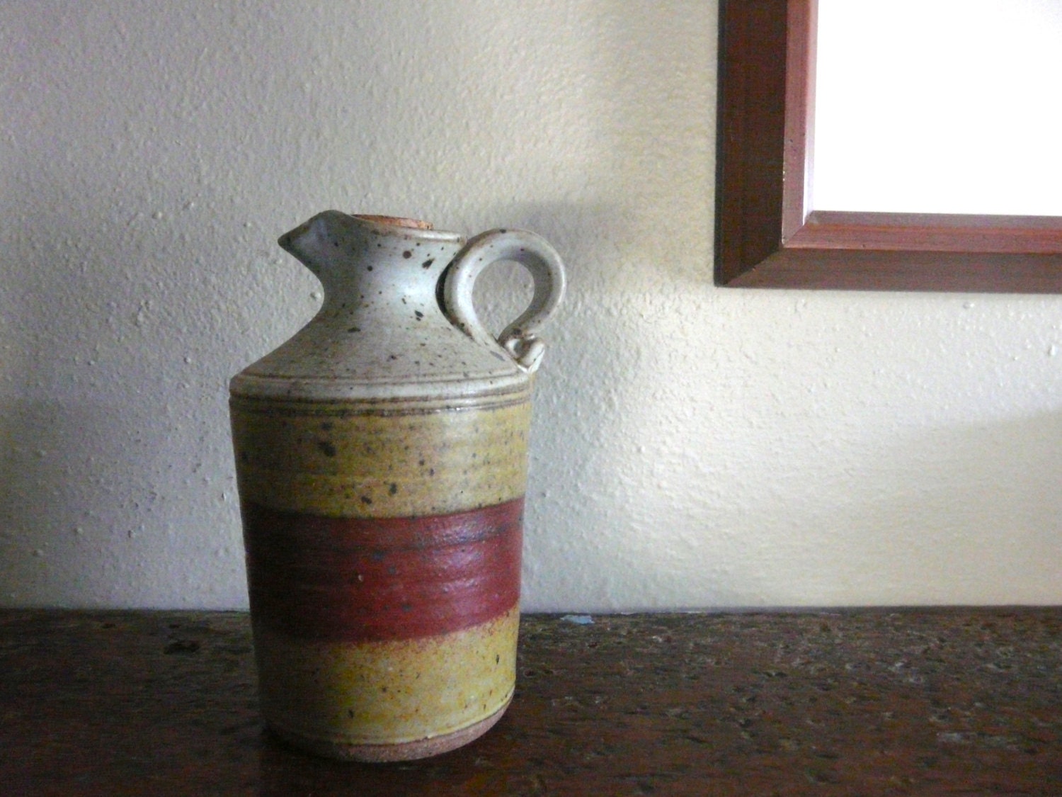 Vintage Studio Pottery Ochre Red Stoneware Small Pitcher – Haute Juice