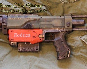 Custom Painted Nerf Gun, Nerf Cs-6 recon. Painted in style of Halo ...
