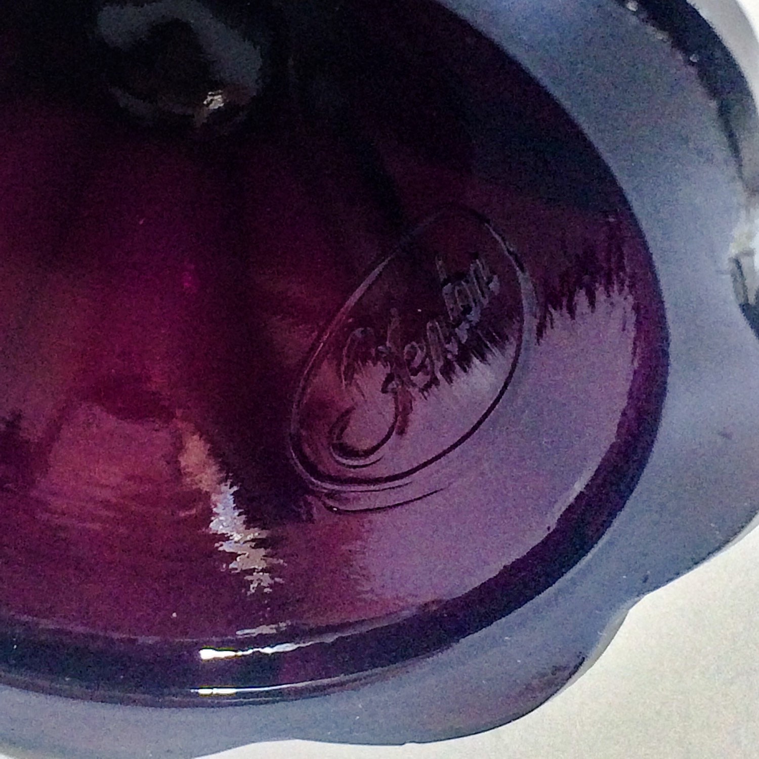 Vintage FENTON Amethyst Carnival-Glass Diamond-Lace