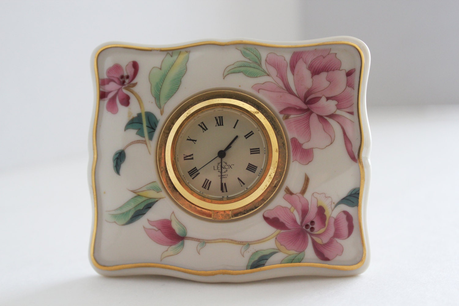 Vintage Lenox Floral Clock