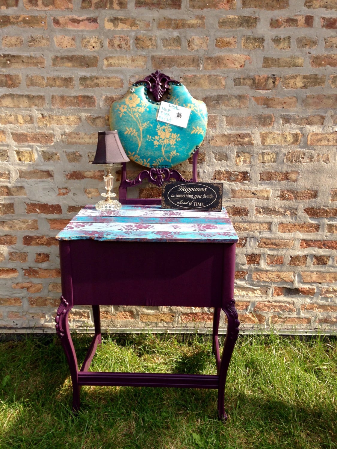 Table with attached push pin board – Haute Juice