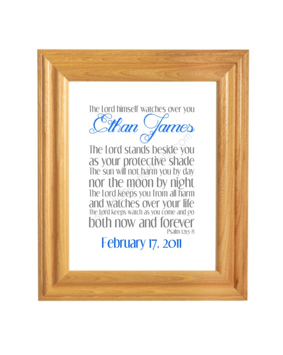 Psalm 121 5 8 Custom Printable Nursery Print By AllAboutFaith