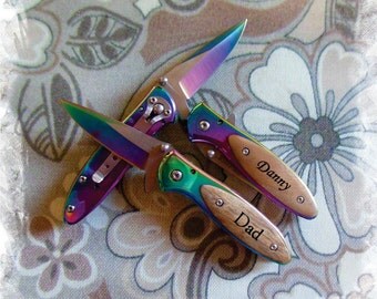 Rainbow knife | Etsy