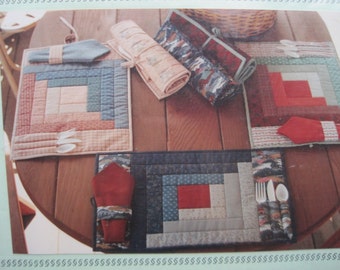 Log cabin placemat | Etsy