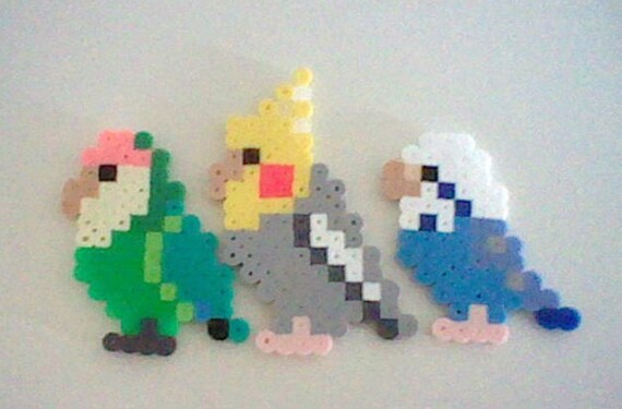 Items similar to Bird Perler Bead Magnets on Etsy