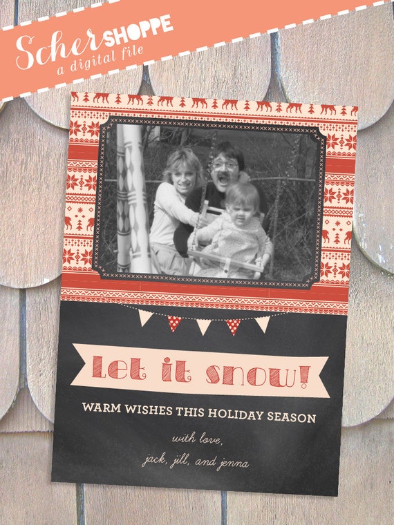 Items similar to Rustic Wood Christmas Card // Rustic Family Photo Card ...