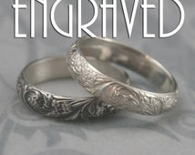 Unique inside engraved ring related items | Etsy