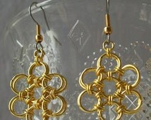 Unique chainmail flower related items | Etsy