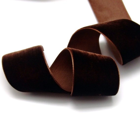 1-1/2 inch Dark Brown Velvet Ribbon 3 yards RN005-C9