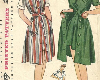 Simplicity 1621 Vintage 40s Sewing Pattern // by studioGpatterns